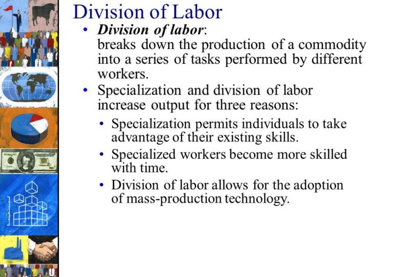 Benefits that may accrue to a producer who encourages division of ...