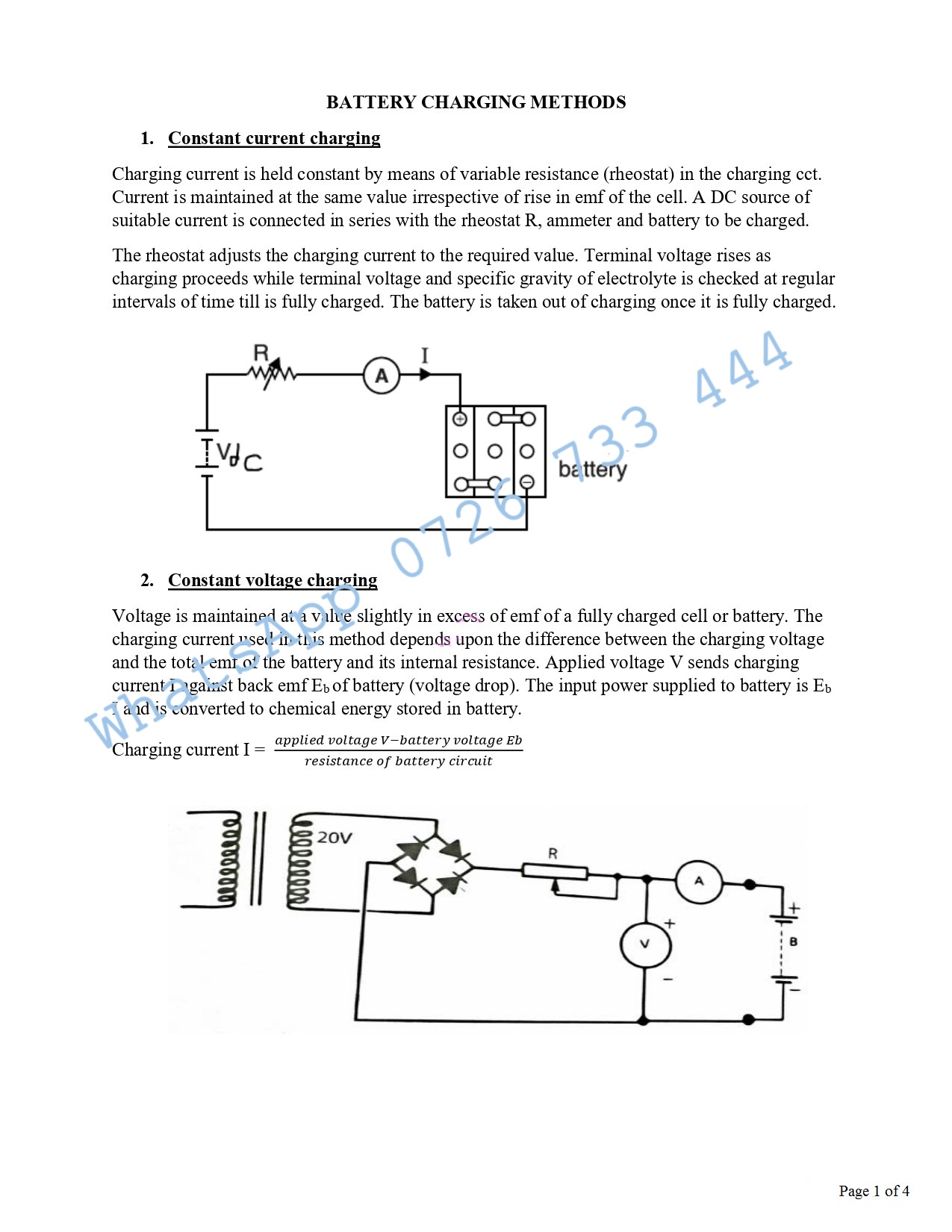 Topic 9: Battery Charging - KNEC notes and Revision materials